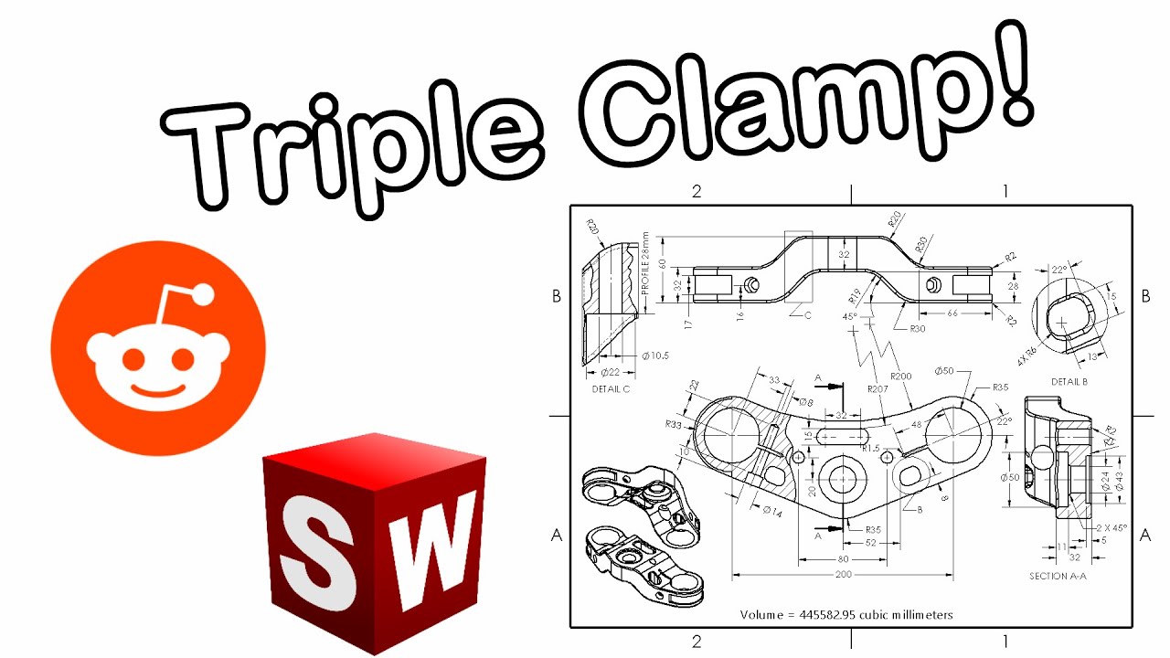 /r/Solidworks Modeling Challenge: Triple Clamp 2022-02-26 - YouTube