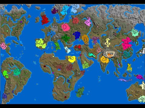 World Map, first Timelaps War Selection 40 players Event - YouTube