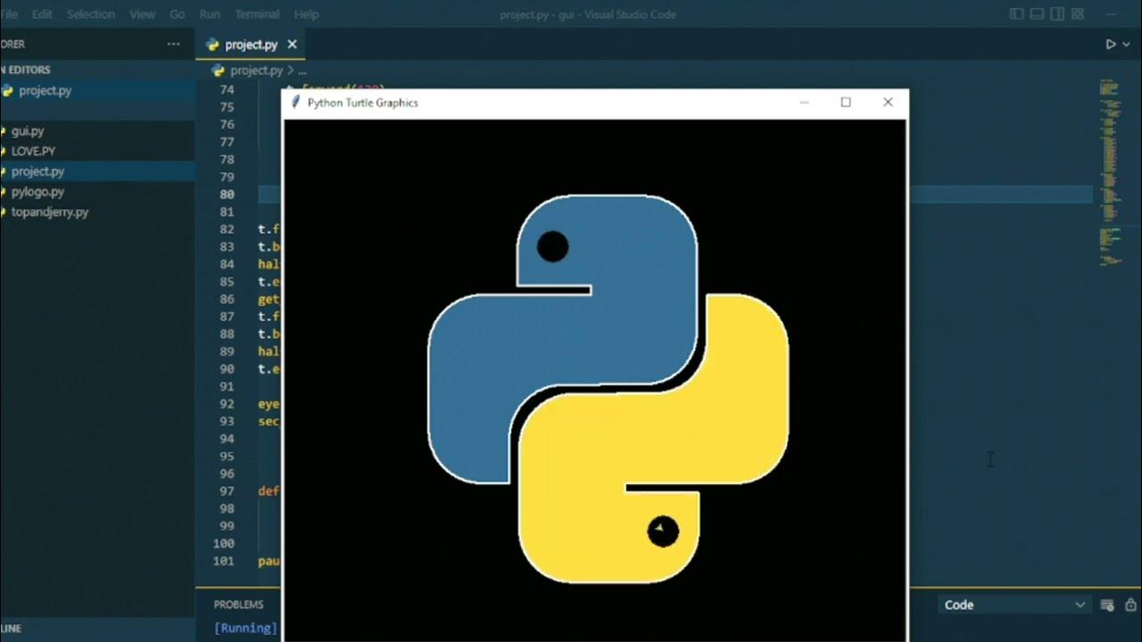 Drawing Python Logo Using Python Code Coding Python Programmerlife Status Hacker Cse