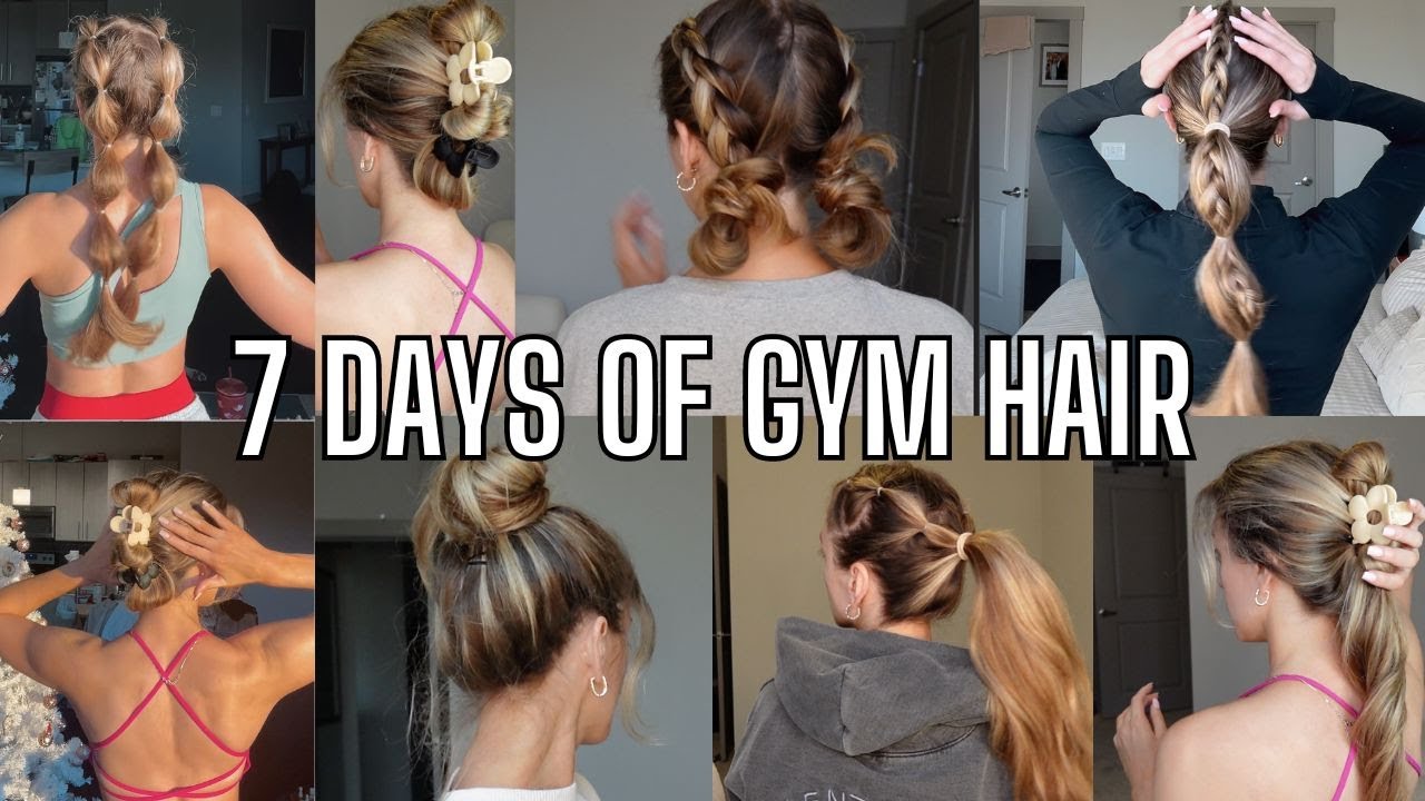 7 Days Of Cute Gym Hairstyles! Cute Hairstyles for sports, lifting, and ...