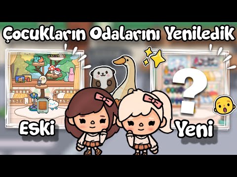 Çocukların Odaları Yeniledik!!😯✨️ - Kendileri Düzenlediler 🤍 Toca Boca World Türkçe / Justin Toca