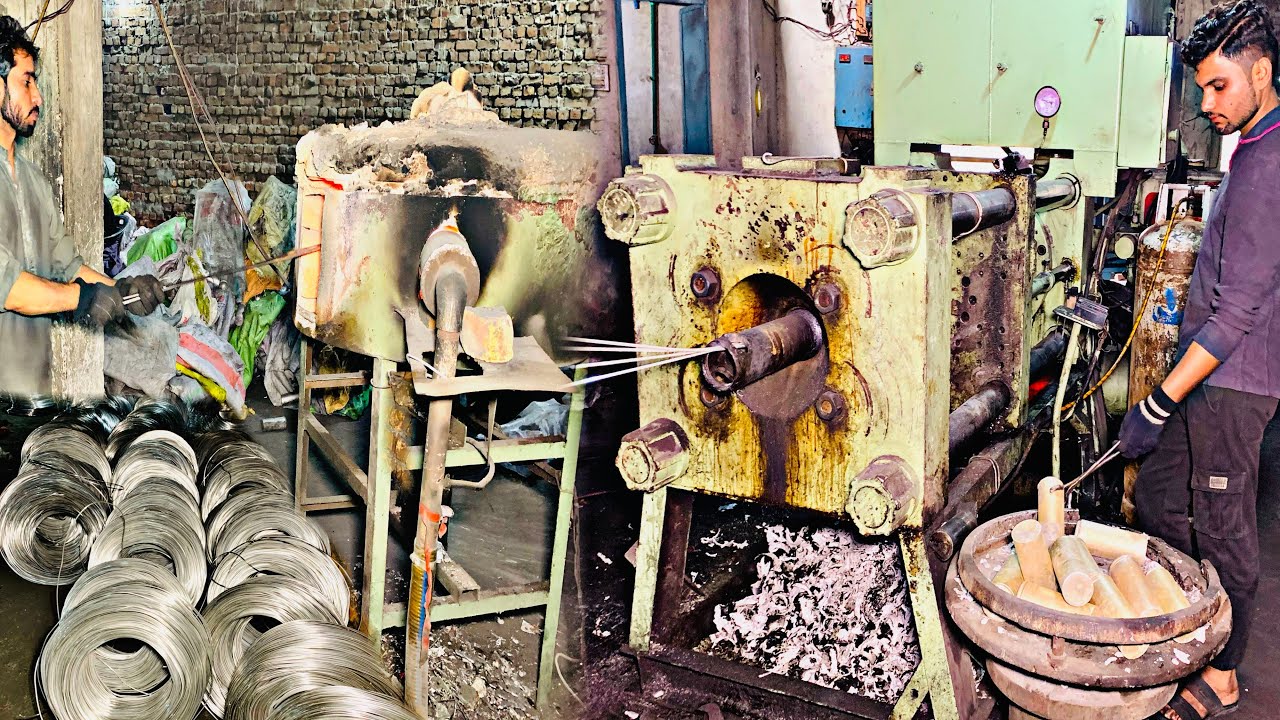 Aluminum Wires Making Process in Factory | Intresting Process. - YouTube