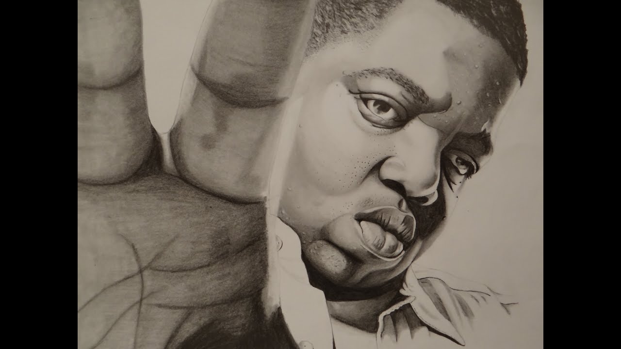 Pencil drawing of the Notorious B.I.G. - YouTube