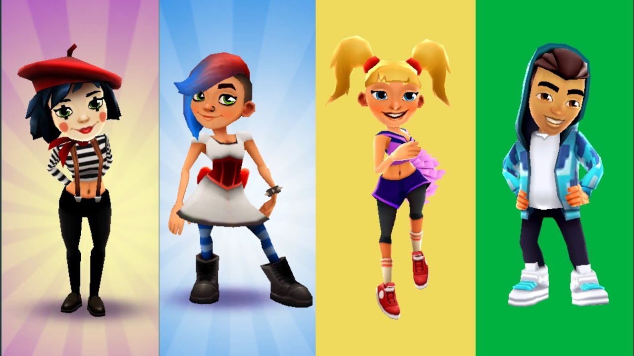Subway Surfers Paris Summer Games - Coco, Lucy, Tasha, Kareem - YouTube