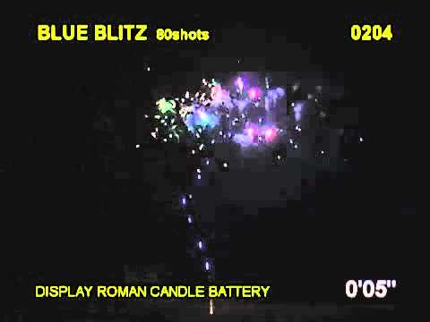 Brothers Blue Blitz 80 Shot Zigzag Barrage @ Astounded Fireworks - YouTube