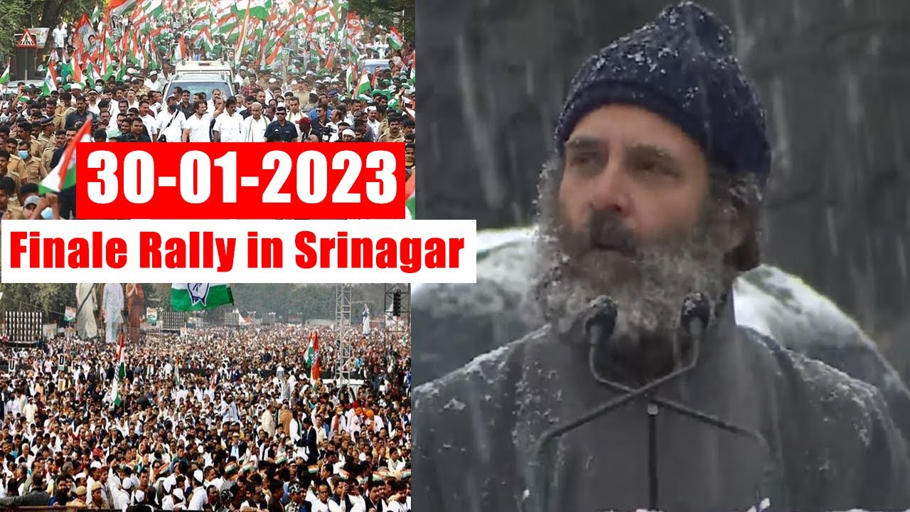 LIVE: Bharat Jodo Yatra Finale Rally in Srinagar | INC LIVE | Congress ...