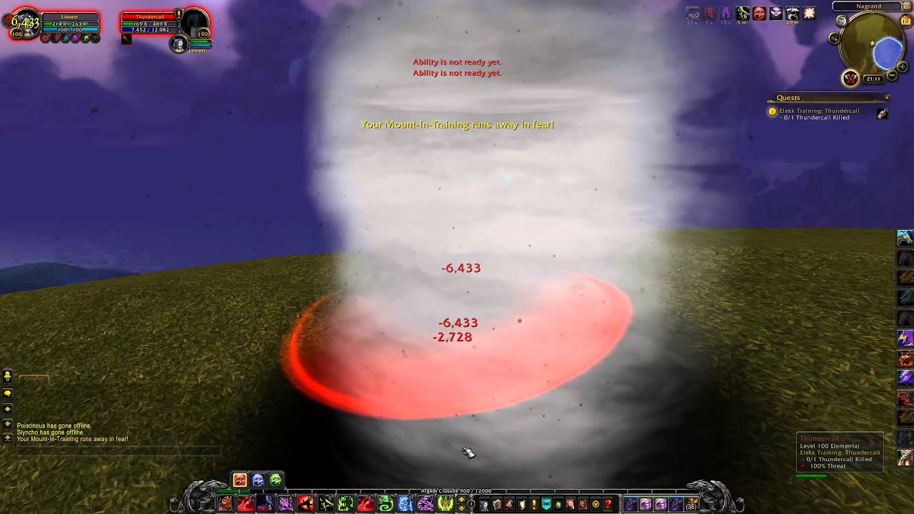 Elekk Training Thundercall quest playthrough - YouTube