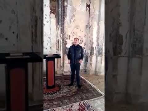 Mənsum İbrahimov Ağdam məscidində azan oxudu