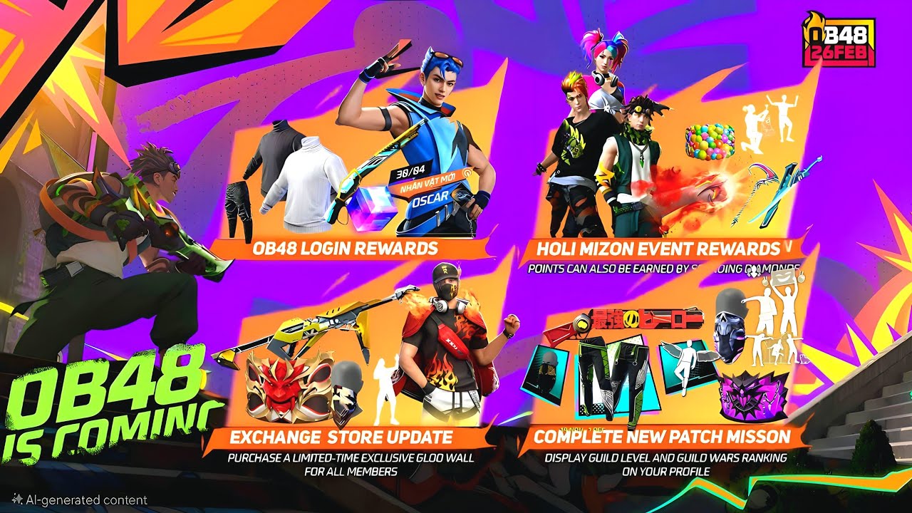 Free Fire OB48 Update All New Changes 🤯||FF New Event|| FF To Night ...