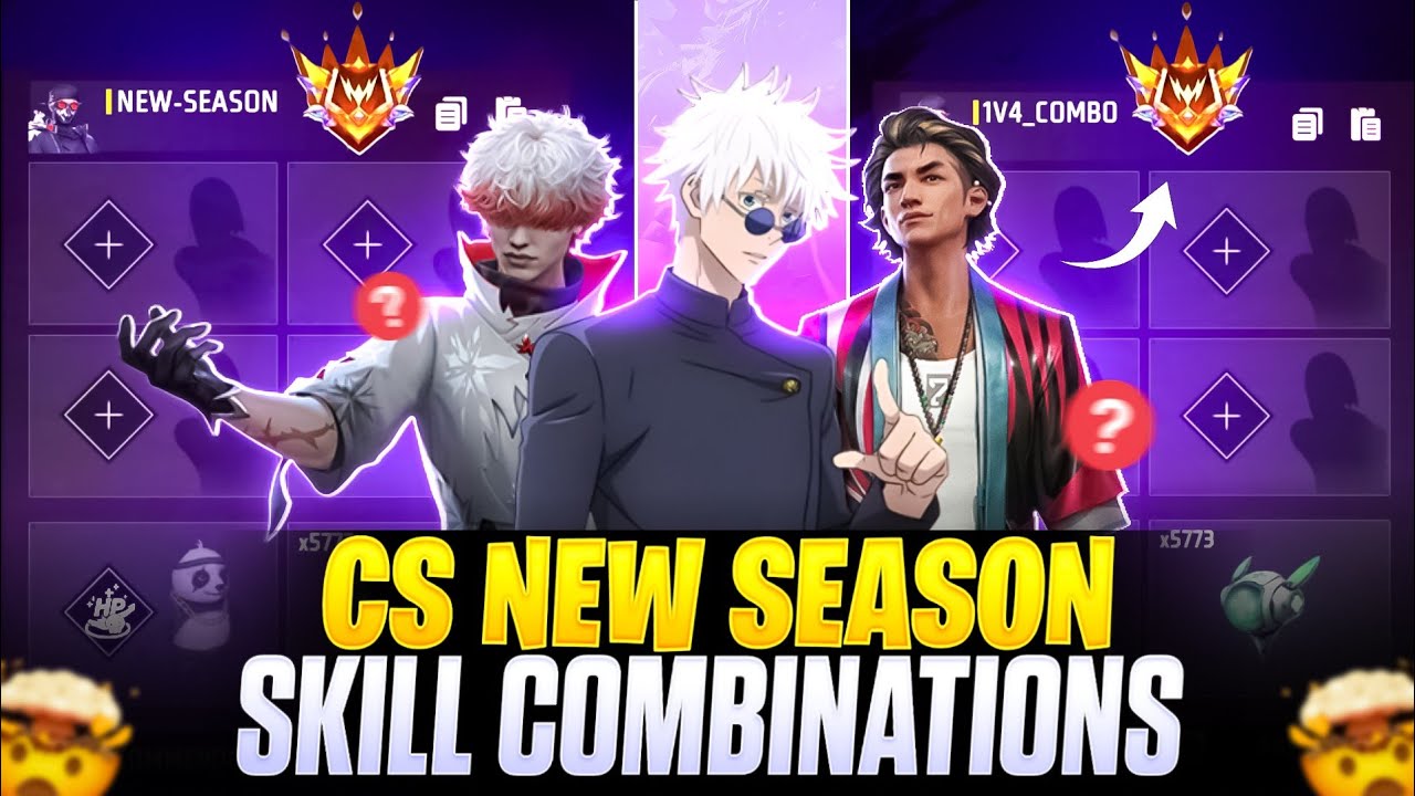 CS RANK NEW SEASON (100% WORKING ) SKILL COMBINATIONS || Best Character ...