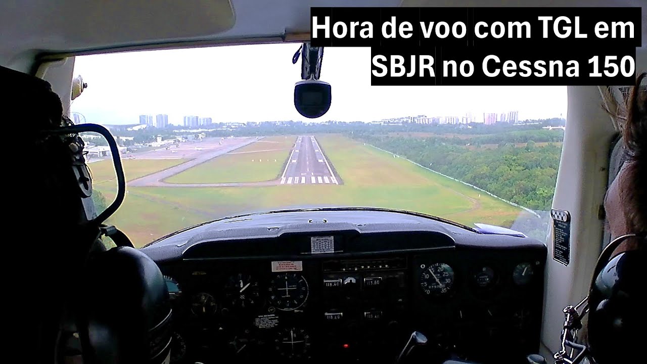 Voando o Cessna 150 - Treinamento de curvas, duas TGLs e voo planado | PP em Jacarepaguá - SBJR ...