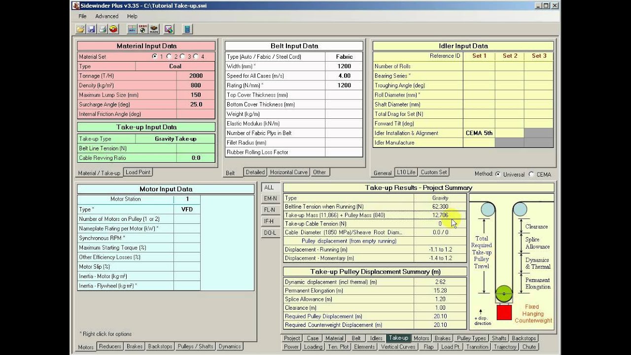 Sidewinder Tutorial 11 - Take-up Inputs and Outputs - YouTube