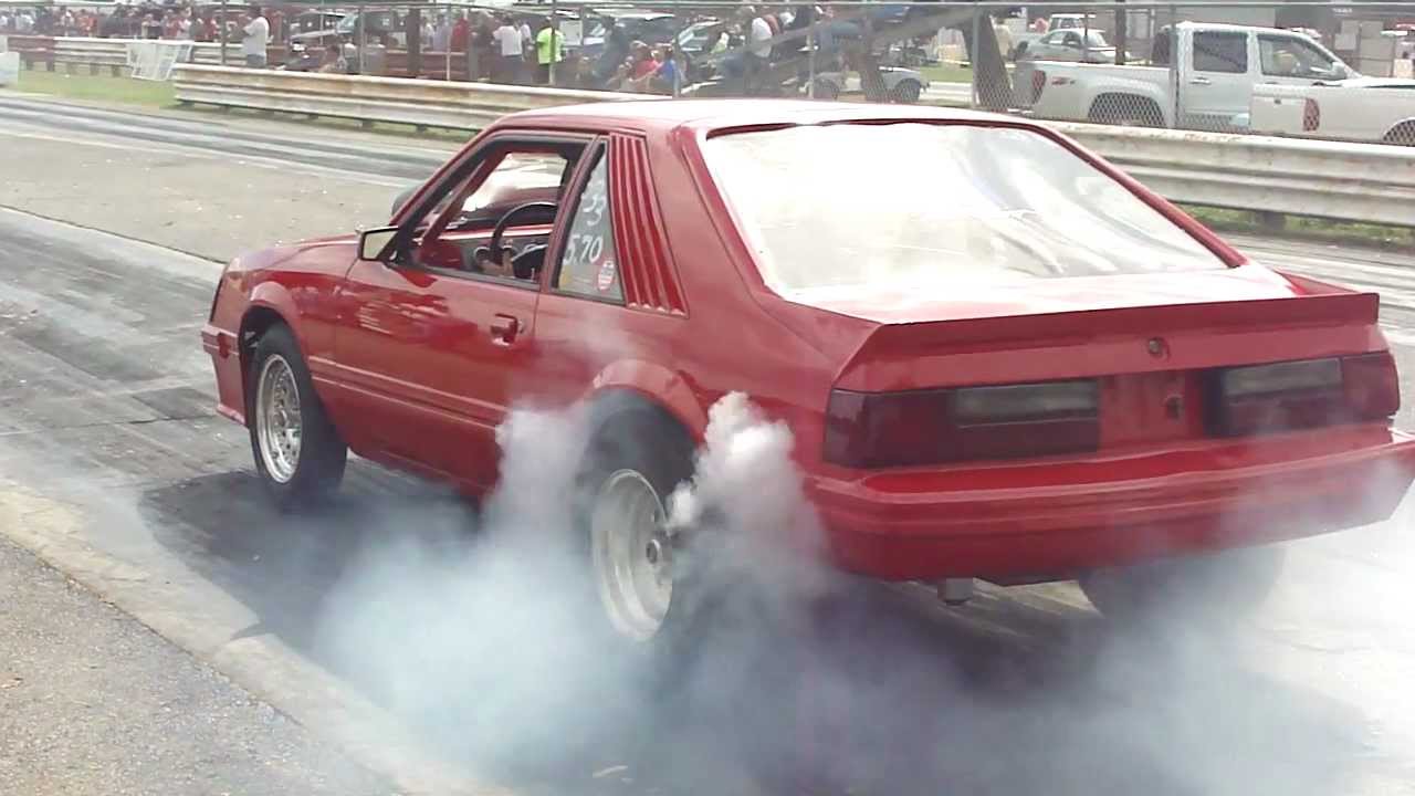 MUSTANG 5.0 FOX BODY BURNOUT * OPEN HEADERS * CRAZY QUICK * LQQK - YouTube