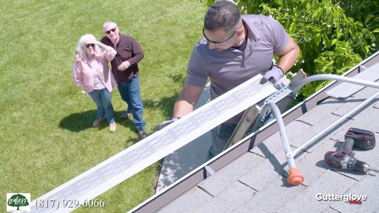 Gutterglove Pro Installed by LeafLess Gutters of Texas LLC - YouTube