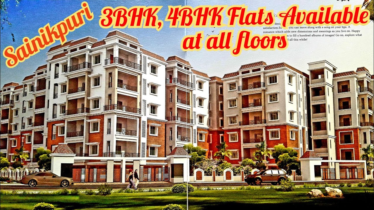 3bhk,4bhk Flats @At all floors in different sizes &F/Gated community ...