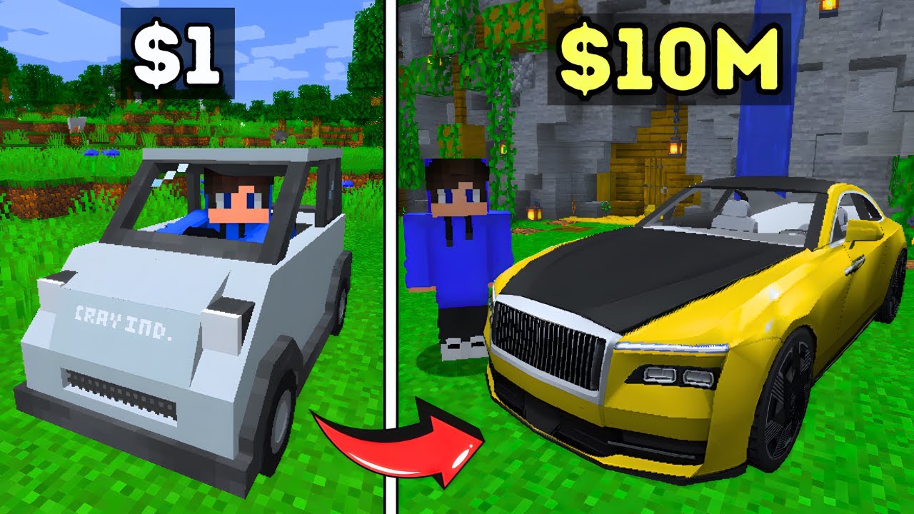 $1 vs $1,000,000,000 CAR In Minecraft! - YouTube