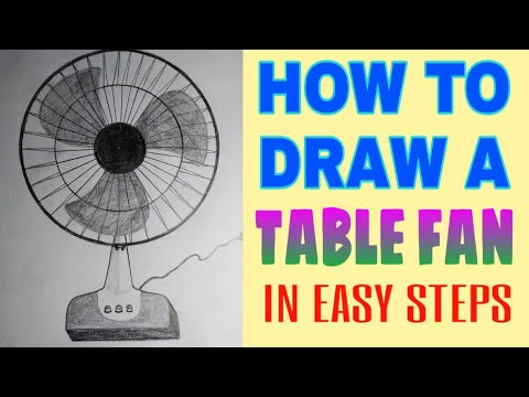 #how_to_draw a fan #Table_Fan_drawing #पंखा_का_चित्र बनाने का आसान ...