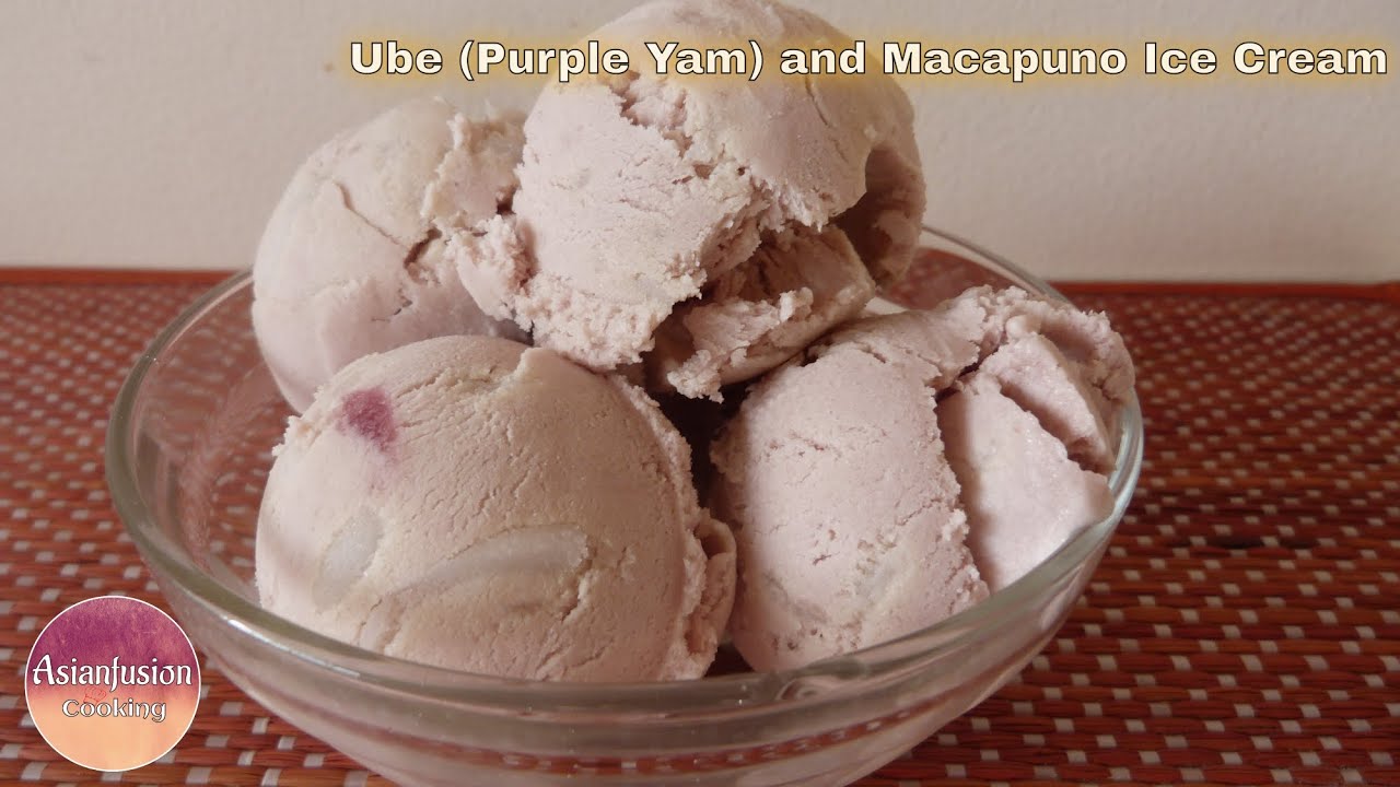 Ube (Purple Yam) & Macapuno Ice Cream - YouTube