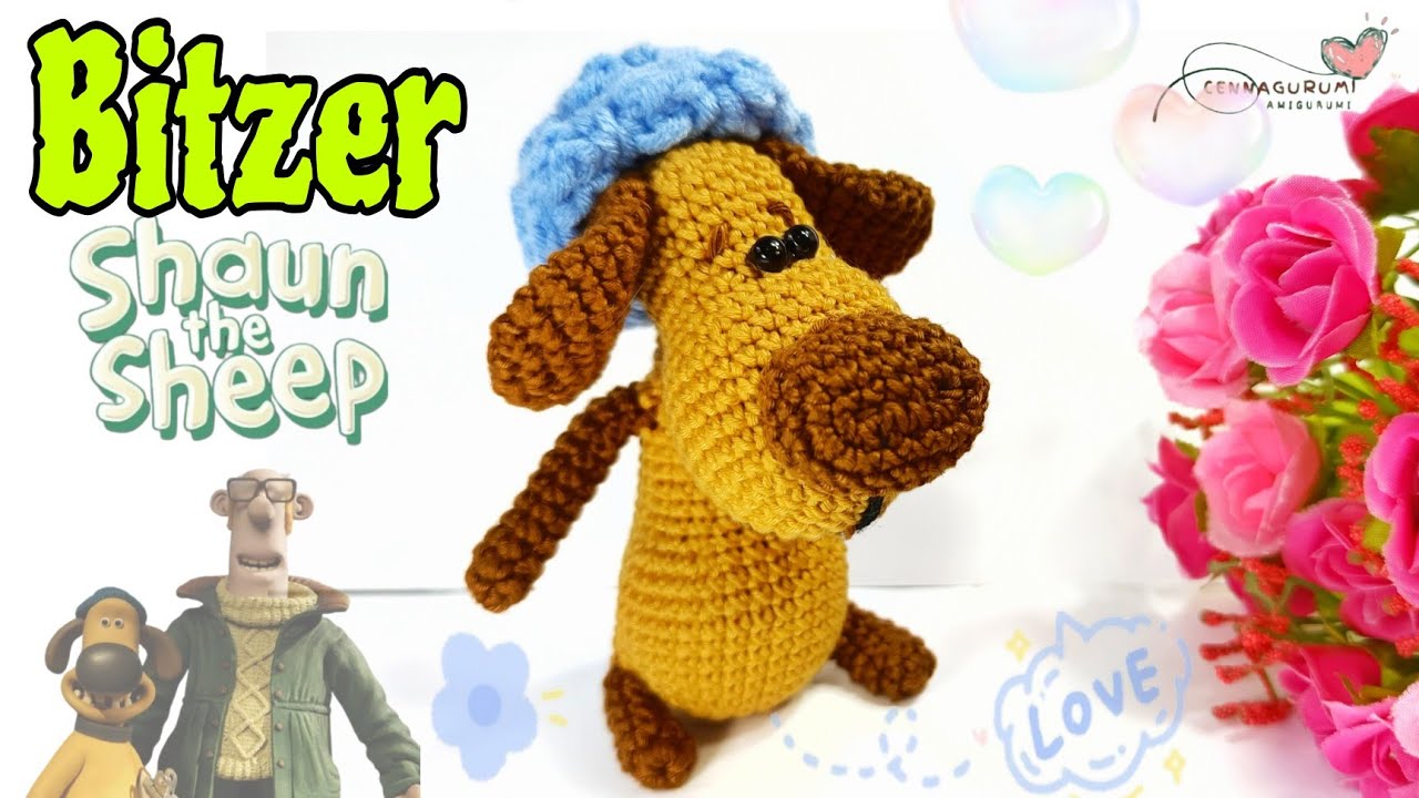 ⛔ Crochet Keychain For Beginners ‼️ Crochet Bitzer Dog Shaun the Sheep ...