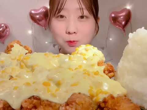 Corn fried chicken sausage asmr # miyu asmr #.mukabang - YouTube