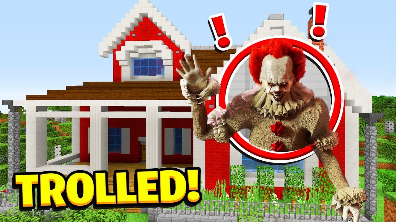Minecraft : 5 Ways To Troll Pennywise HOUSE! (/PE/MCPE) - YouTube