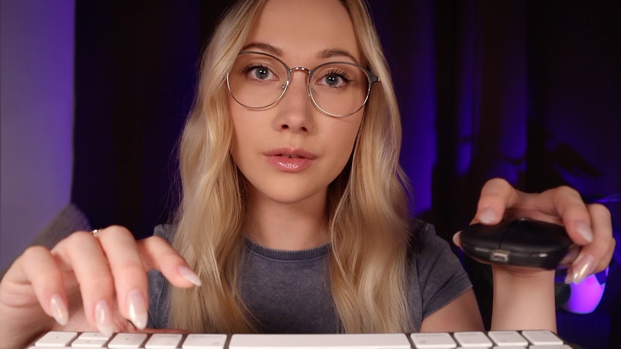 ASMR You’re My Computer 💻 (keyboard typing, mouse clicking, soft spoken) - YouTube