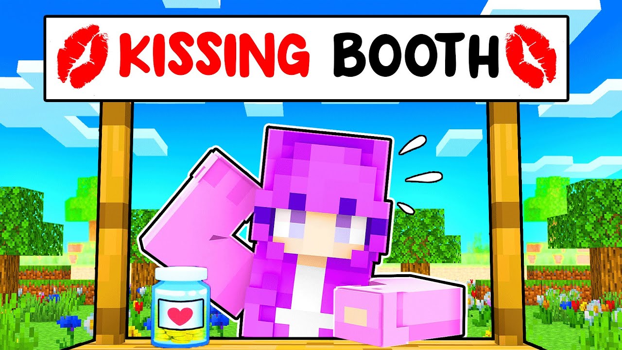 Opening a KISSING BOOTH in Minecraft! - YouTube