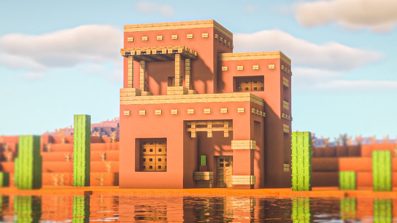 How to build a MESA house in minecraft - Starter House - YouTube
