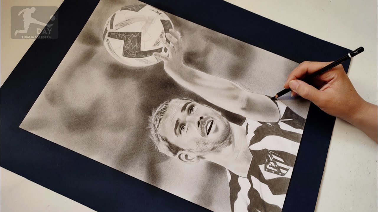 Drawing Antoine Griezmann in Atletico Madrid 2022 || Design Antoine ...