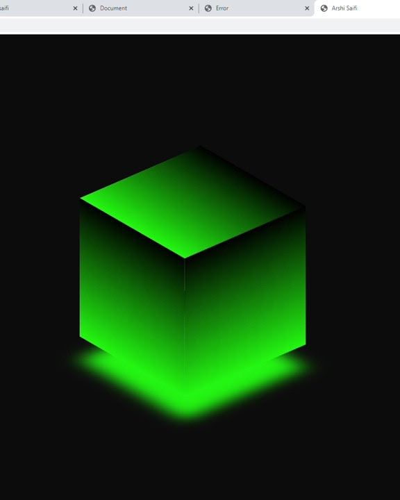 CSS 3d Glowing cube animation effects | HTML and CSS | @Arshisaifi - YouTube