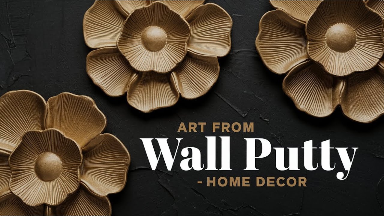 Art from wall putty home decor | @FarhaNaaz-y3b - YouTube