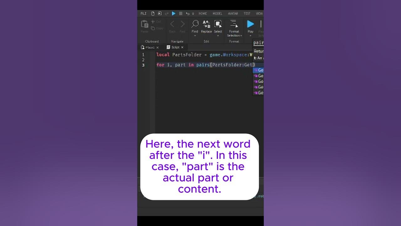 For Loops in Roblox studio. #roblox #tutorial #robloxstudio - YouTube