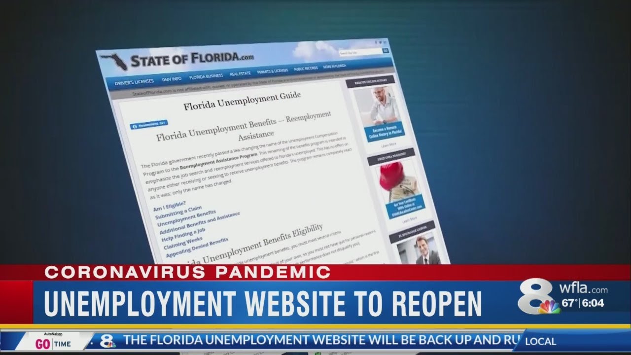 Florida’s unemployment website to go back online Monday - YouTube