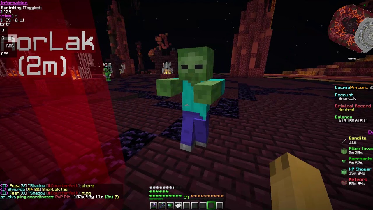 1/25/2020 natural zombie spawning on cosmic prisons at last man ...