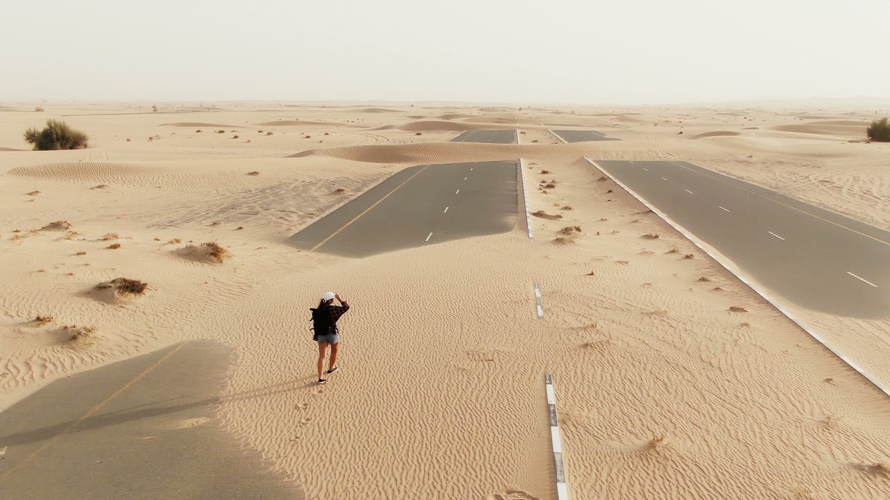 Desert Road Sand - Copyright Free Stock Video 4K - YouTube