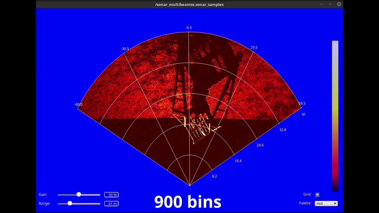 Sonar simulator: bins resolution - YouTube
