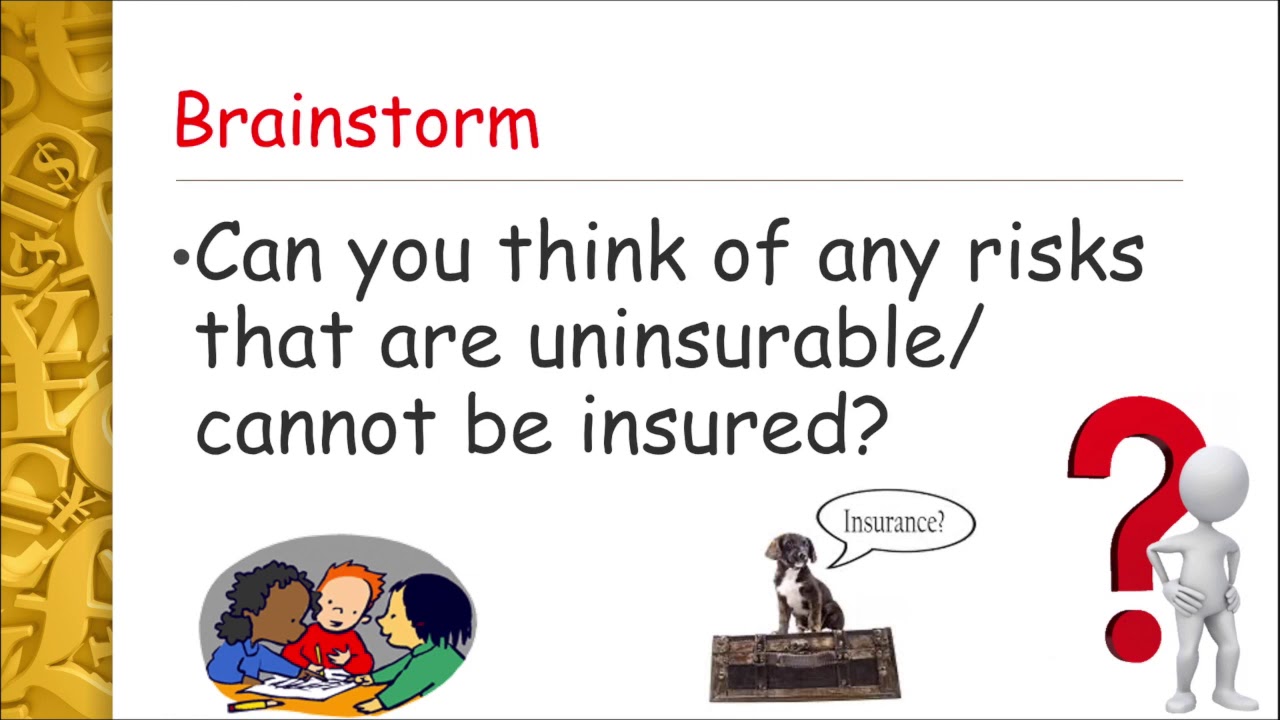 12. What are uninsurable risks - YouTube