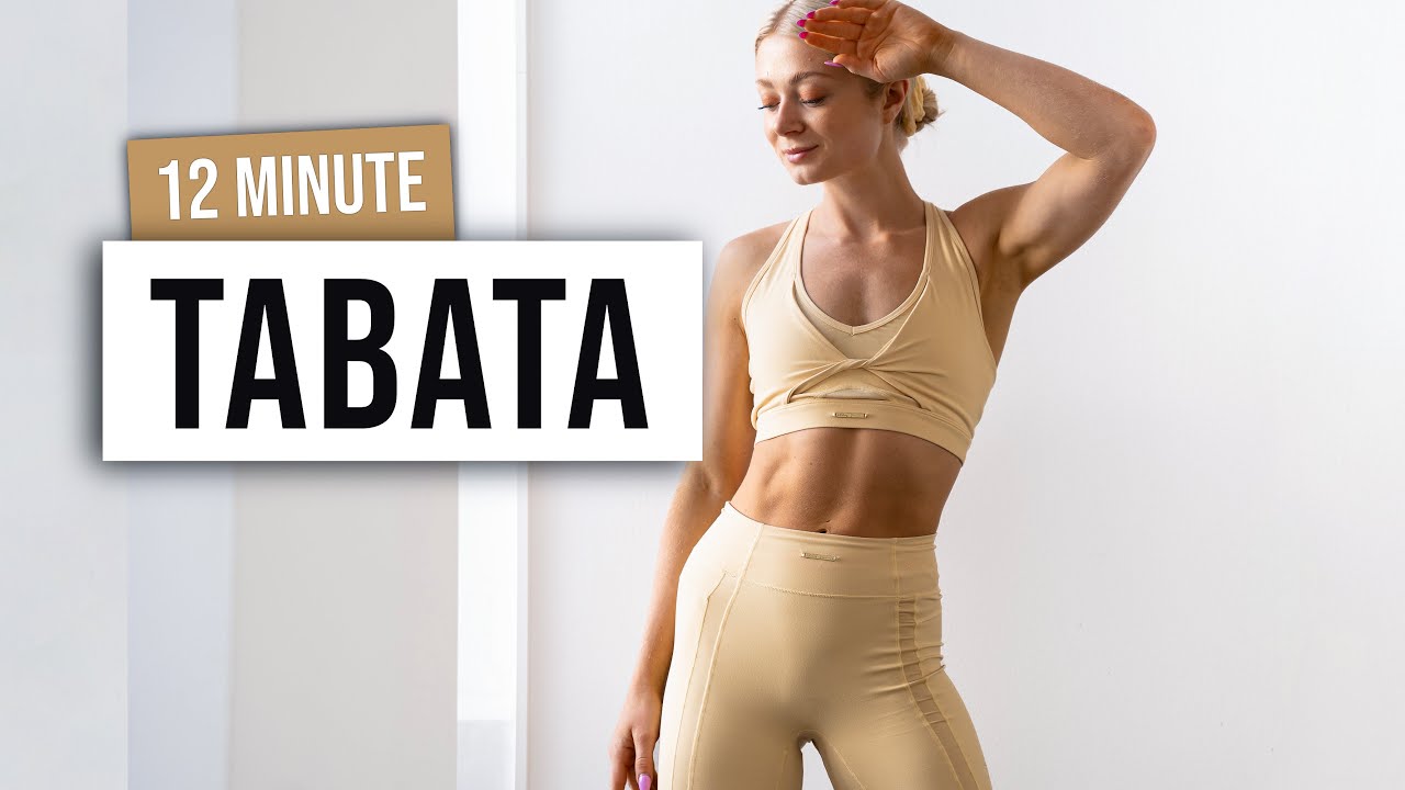 12 MIN KILLER TABATA HIIT + ABS Workout - No Equipment Floor Exercises ...