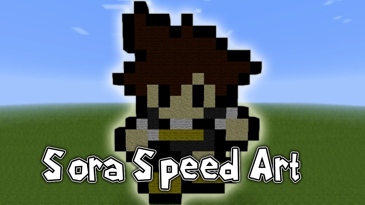 Minecraft Speed Arts - 8-bit Sora - YouTube