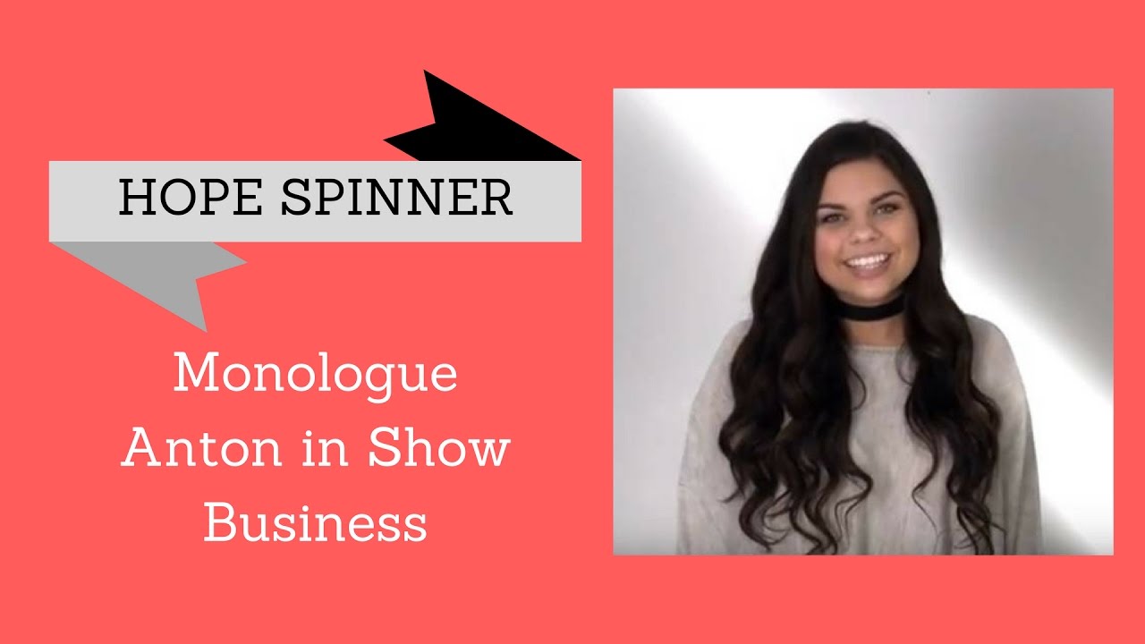 Hope Spinner Audition Monologue from Anton in Show Business. - YouTube