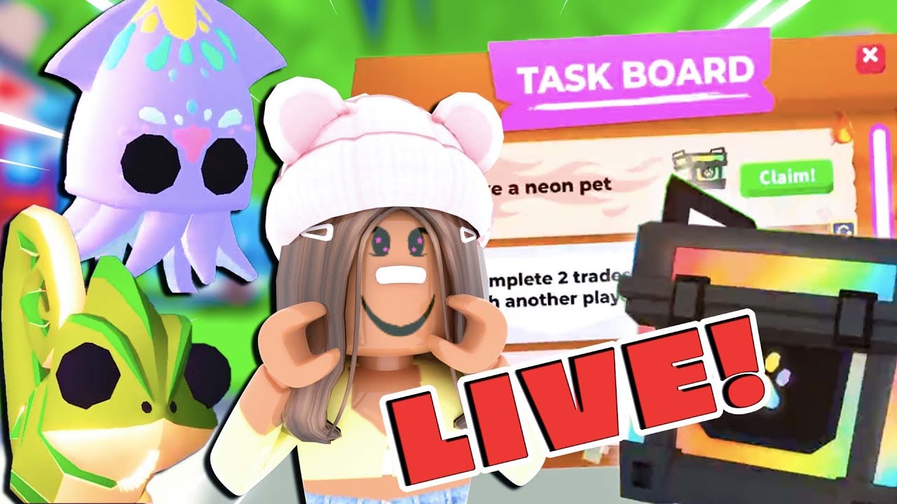 🔴 LIVE! ADOPT ME TASK BOARD UPDATE + RGB BOXES ARE Here! | Roblox Adopt ...