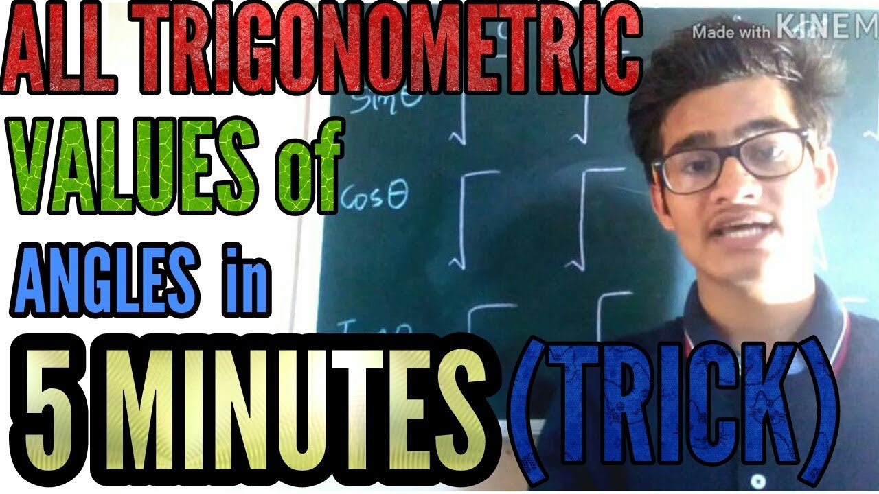 Tricks to learn values of all trigonometric angles in just 5 minutes ...