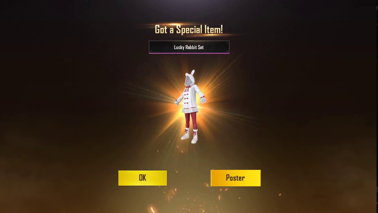 PUBG mobile lucky rabbit set - YouTube