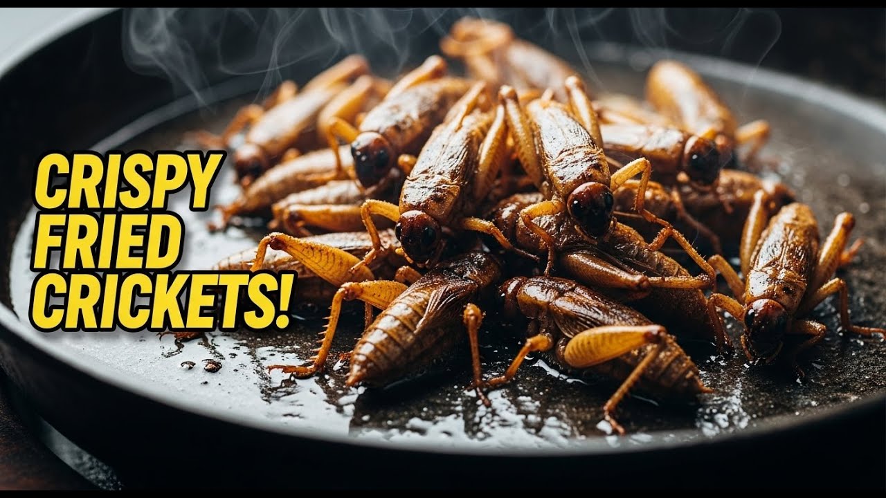 Crispy Cricket Frying Recipe | Yummy Fried Crickets Cooking - YouTube