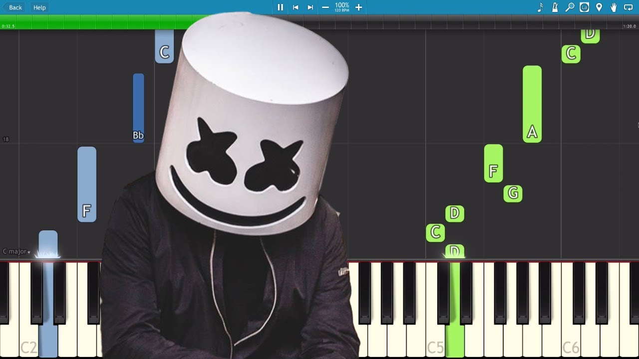 Marshmello - Find Me - EASY Piano Tutorial - YouTube