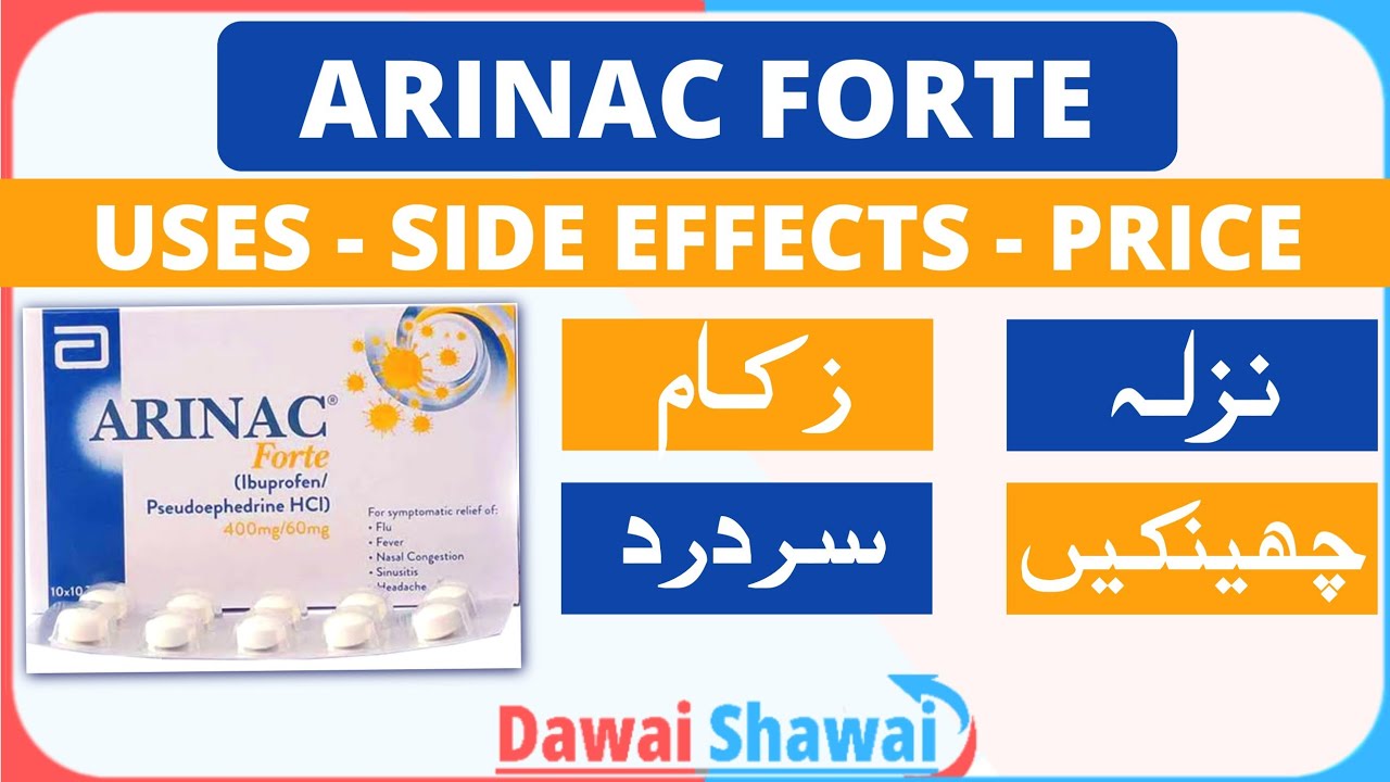 ARINAC FORTE Tablets Uses - Cold and Flu Relief | Ibuprofen ...