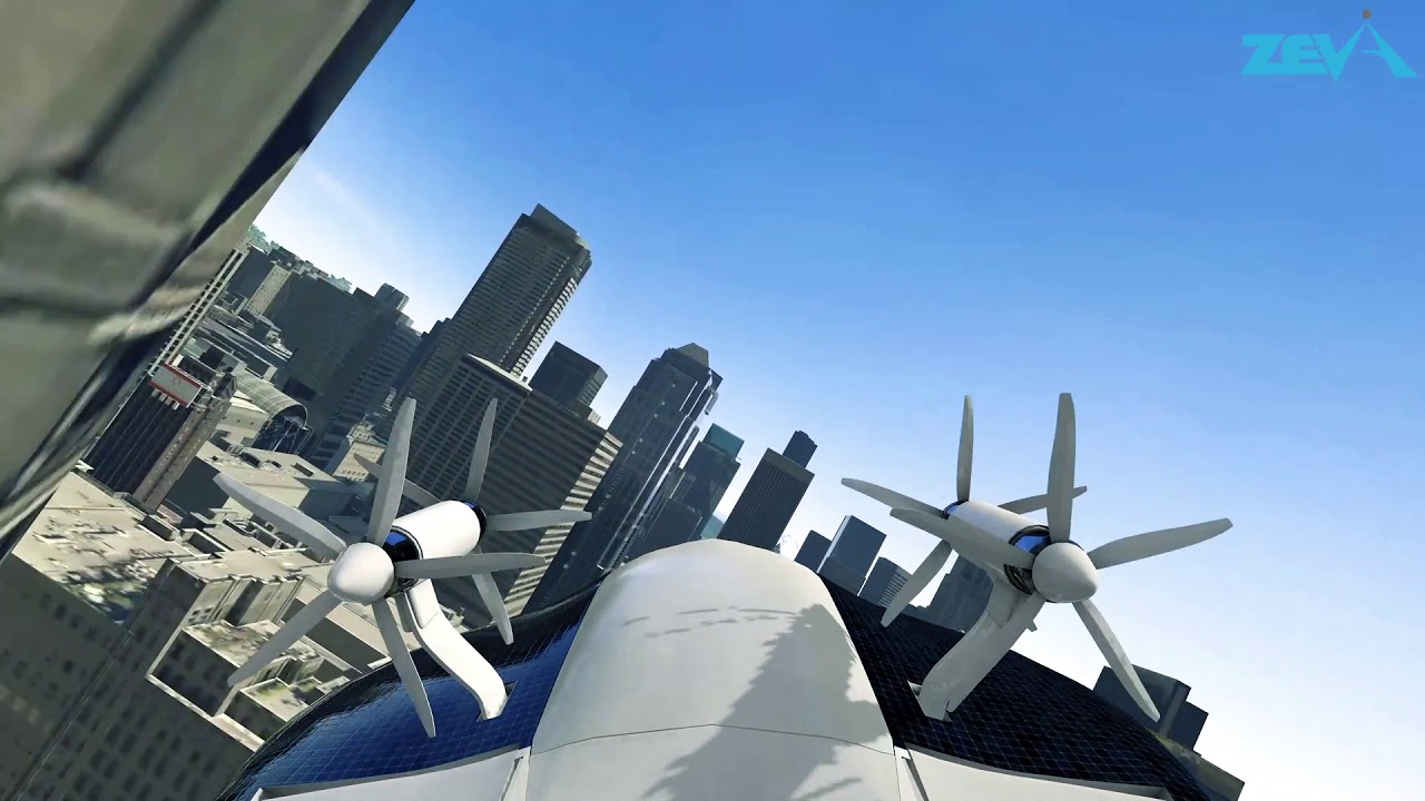 The ZEVA Zero eVTOL Single Passenger Model - YouTube