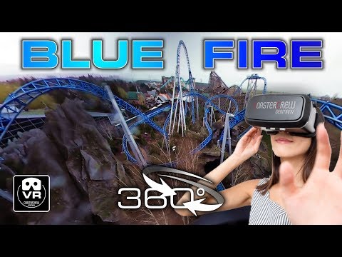 WOW! BLUE FIRE 360° | Europa Park VR Roller Coaster on-ride POV montagnes russes  VR360 #Oculus
