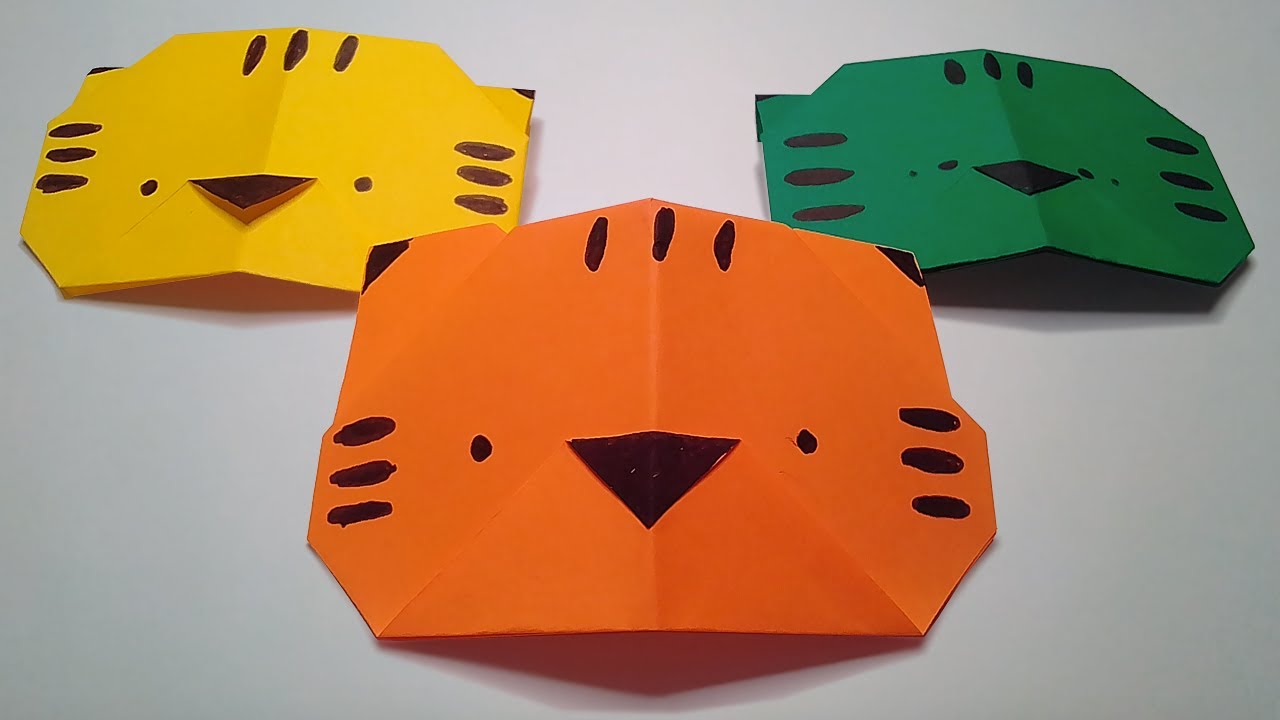 Cómo hacer un TIGRE de papel FÁCIL | Origami PASO A PASO - YouTube