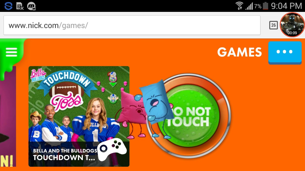 Nickelodeon do not touch button Pillow boxing moment - YouTube